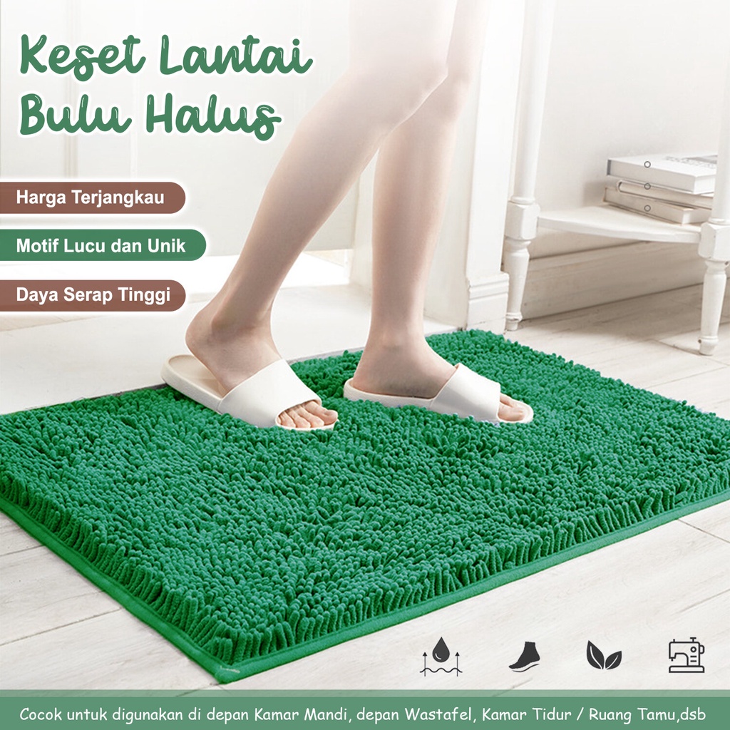 Jual Keset Lantai Cendol Microfiber Bulu Halus Premium Persegi Panjang ...