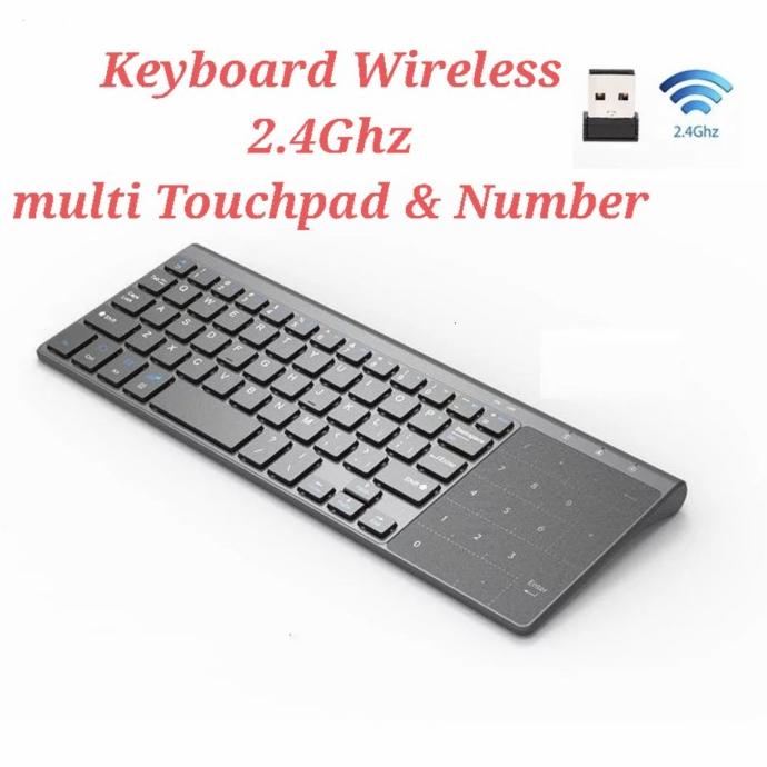 Jual Keyboard wireless 2.4ghz touchpad dan multi Number X136 model ...