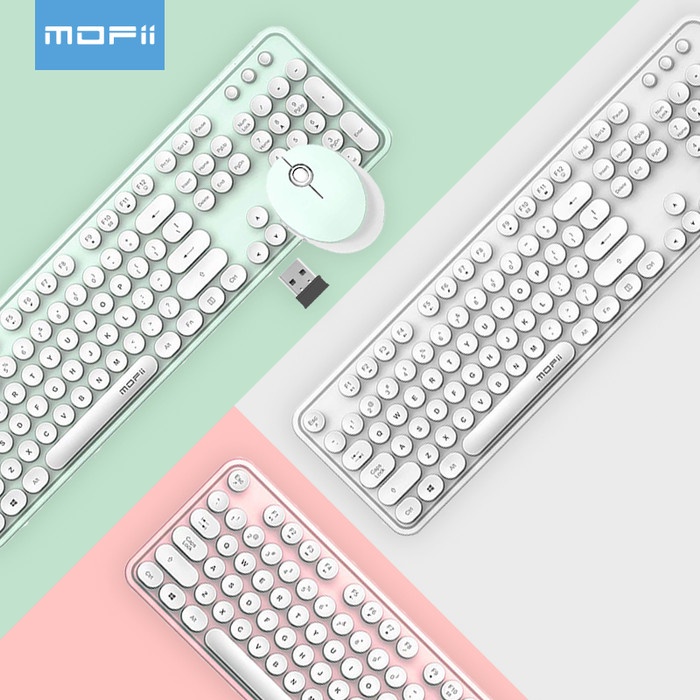 Jual MOFII KEYBOARD MOUSE WIRELESS SET 2.4G PASTEL COLOR ORIGINAL ...