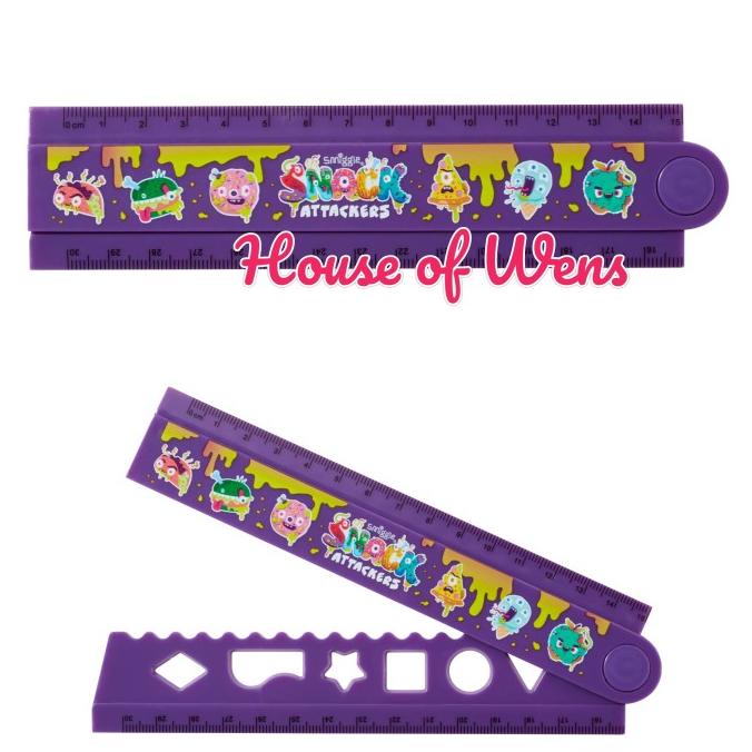 Jual New Smiggle Snack Attackers Fold Up Ruler - Penggaris Smiggle ...