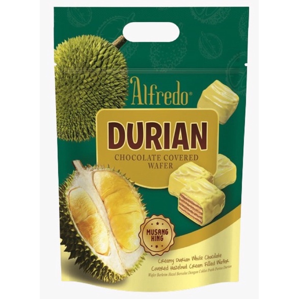 Jual Alfredo Cubic Wafer Durian 250G Alfredo Durian Chocolate Covered ...