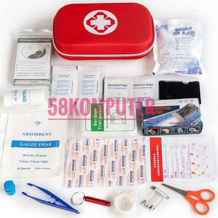 Jual ALAT MEDIS P3K ISI LENGKAP DENGAN TAS KOTAK FIRST AID KIT MOBIL 18 ...