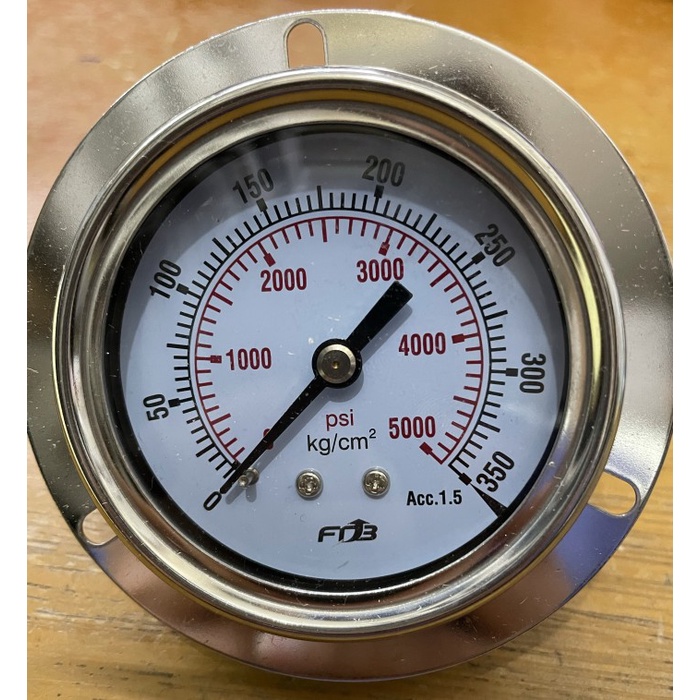 Jual [Original] Ftb Pressure Gauge Manometer 25 Inchi 350 Kg Bar 5000 ...