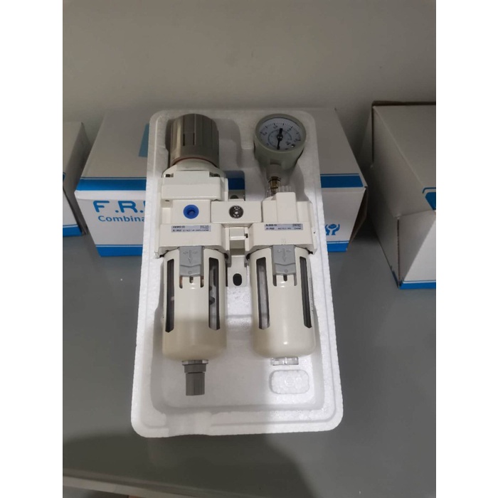 Jual COD Ac 3010-03 Filter Regulator Lubricator 2 Baris Port 3/8 Inch Putih Berkualitas | Shopee ...