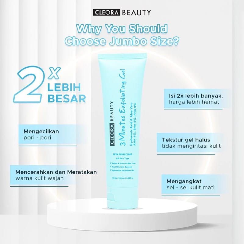 Jual Cleora Beauty 3 Minutes Exfoliating Gel 100ml (Big Size) | Shopee ...