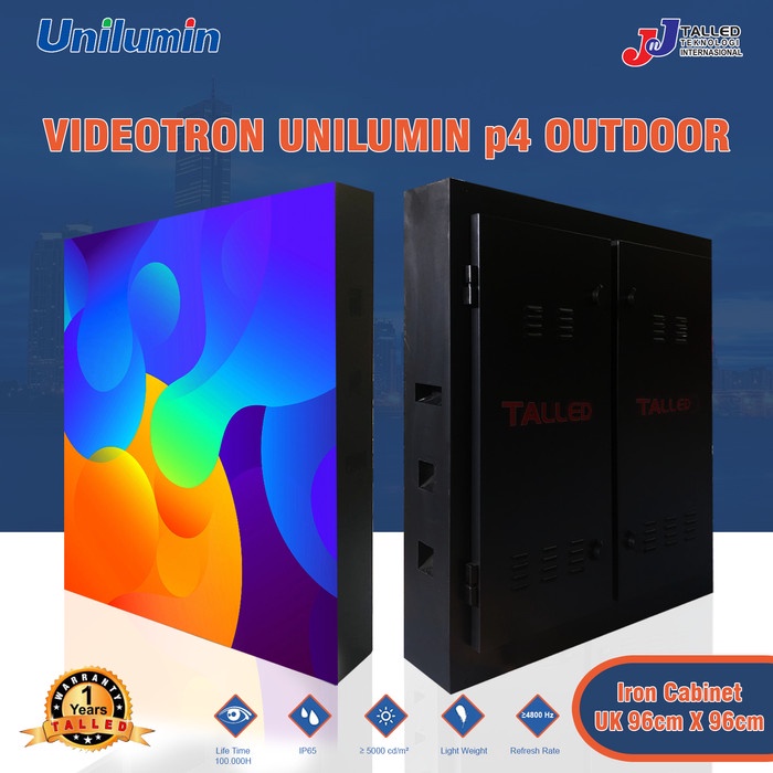 Jual PAKET JADI VIDEOTRON MODUL P4 OUTDOOR UNILUMIN UKURAN 96CM X 96CM ...