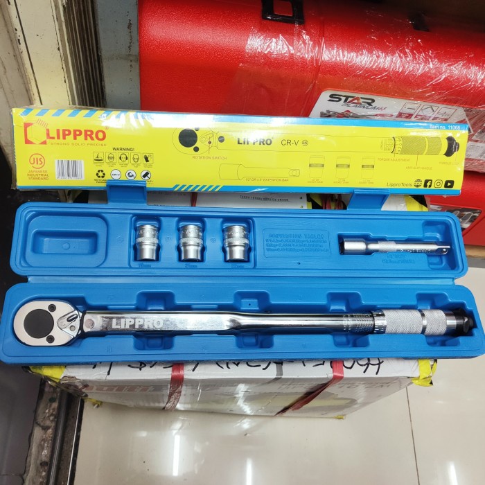 Jual Kunci torsi LIPPRO Kunci moment torque wrench 28 210 Nm britool momen | Shopee Indonesia