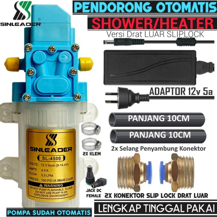 Jual Original Pendorong Shower Otomatis Slip Lock Drat Luar 1/2 Inch ...