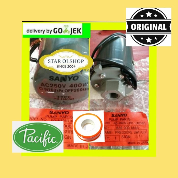 Jual Original Otomatis Pompa Air Sanyo Pdh 405 D Asli Pressure Switch ...