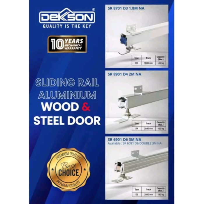 Jual [New] Rel Sliding/Sliding Track Door Aluminium Dekkson D6 Panjang 3 Meter Diskon | Shopee ...