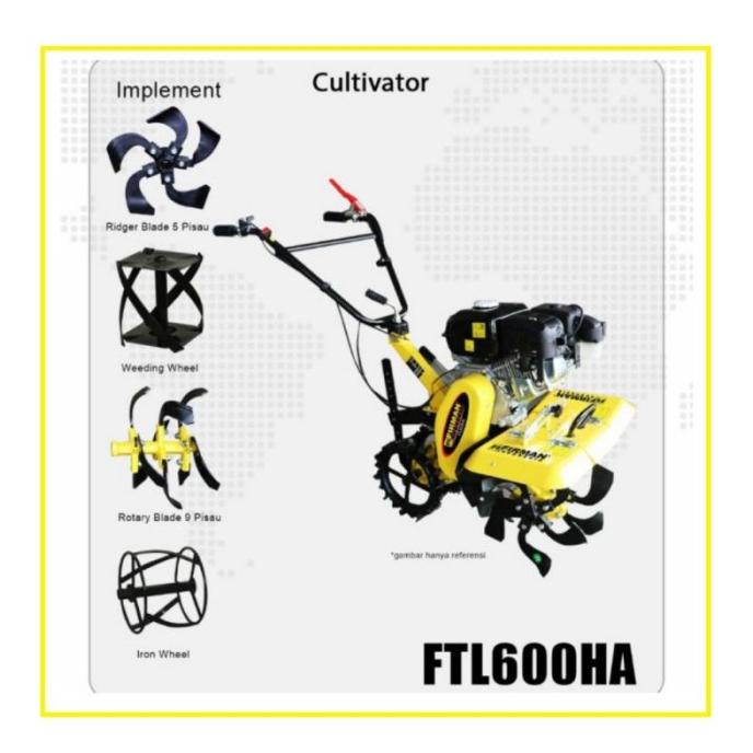 Jual Mesin Bajak Mini Ftl 600 Ha Cultivator Ftl 600Ha Parit Ftl600Ha ...
