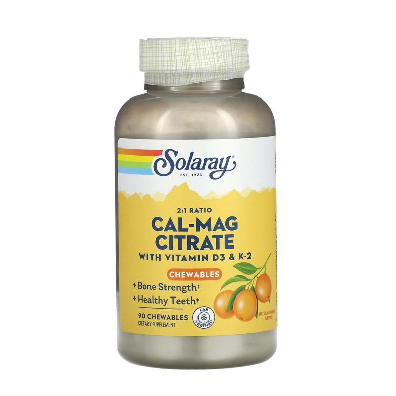 Jual SOLARAY CAL MAG CITRATE WITH VITAMIN D3 & K2 NATURAL ORANGE 90 ...