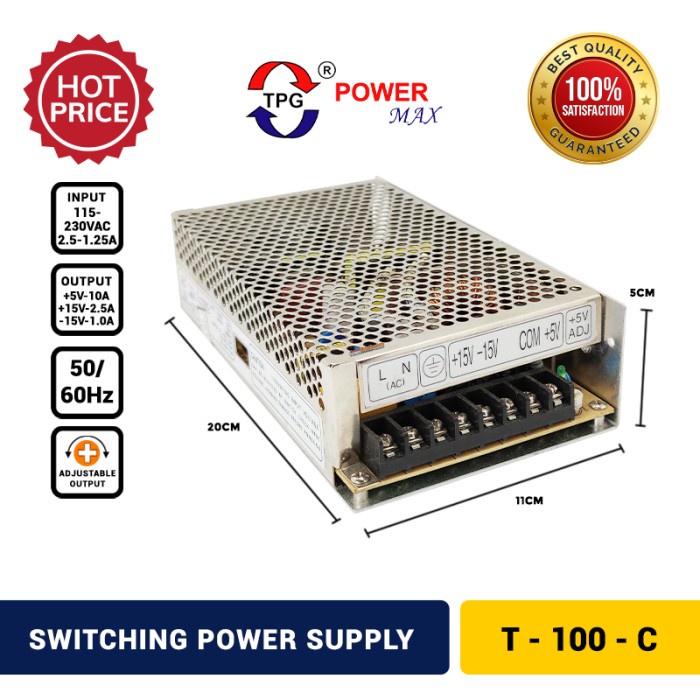 Jual Power Supply Triple Output TPG T-100-C | Shopee Indonesia