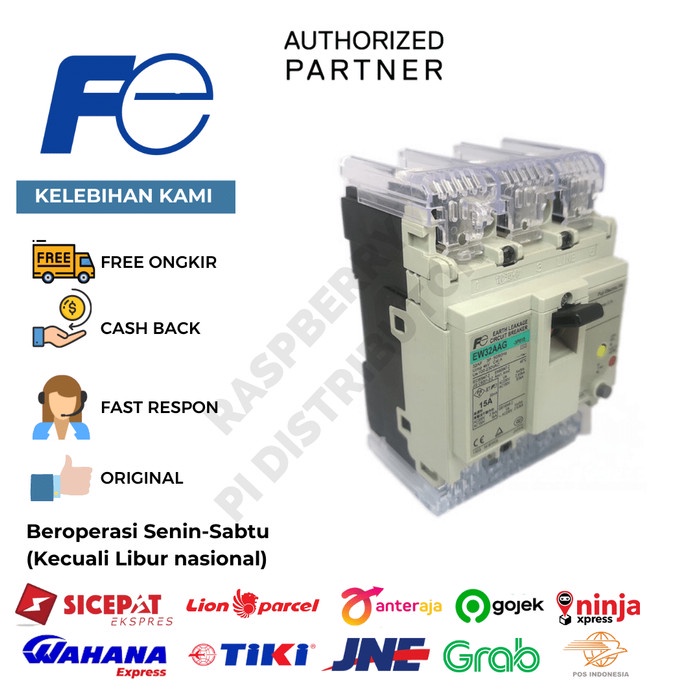 Jual Ori Fuji Ew32Aag-2P010-B Earth Leakage Circuit Breaker Elcb 30Ma 2P 10A Limited | Shopee ...