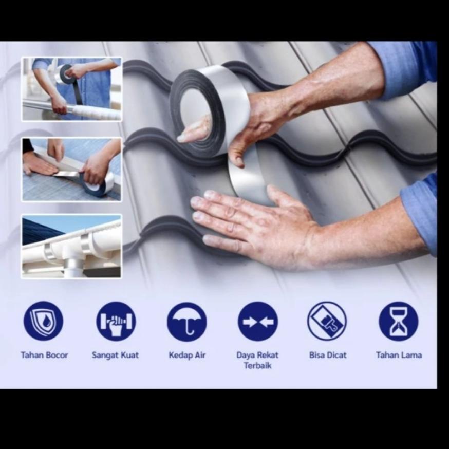 Jual Model Baru No Drop Tape Isolasi Flashband Tambal Seng Anti Bocor X SEALBAND AQUAPROOF X ...