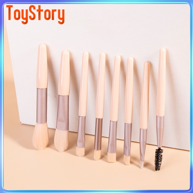 Jual Delapan set kuas rias kuas bibir, kuas perona mata, alat kecantikan portabel 8pcs | Shopee ...