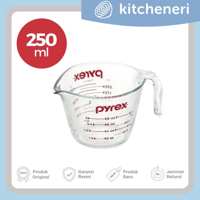 Jual Pyrex Gelas Ukur Gelas Takar Measuring Cup 250 ml 236 ml / 8 oz ...