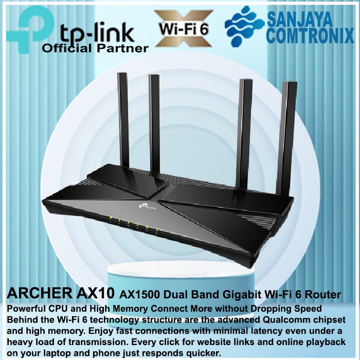 Jual TP-Link Archer AX10 AX1500 Wi-Fi 6 Router | Shopee Indonesia