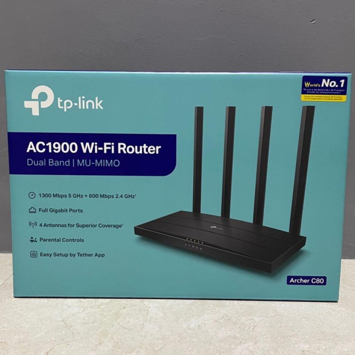 Jual TP-Link Archer C80 AC1900 Wi-Fi Router 4 Antena Dual Band MU-MIMO ...