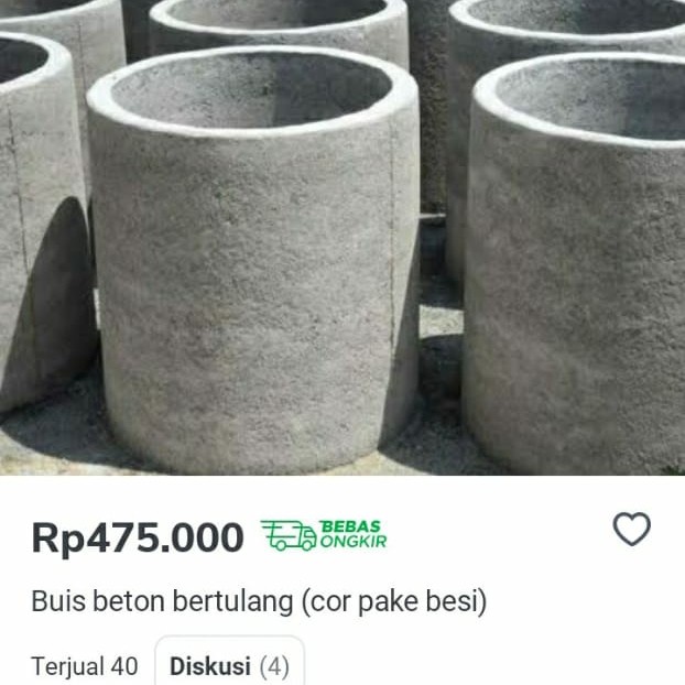 Jual New Ori Buis Beton Diameter 1 Meter Tinggi 1 Meter Pake Wermes ...
