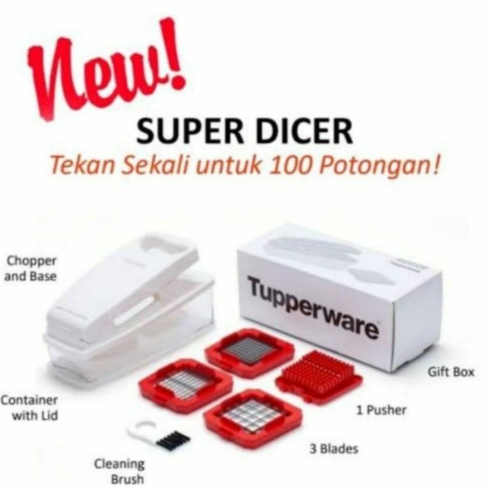 Jual Tupperware Superdicer Alat Pemotong Buah Dan Sayuran Super Dicer ...