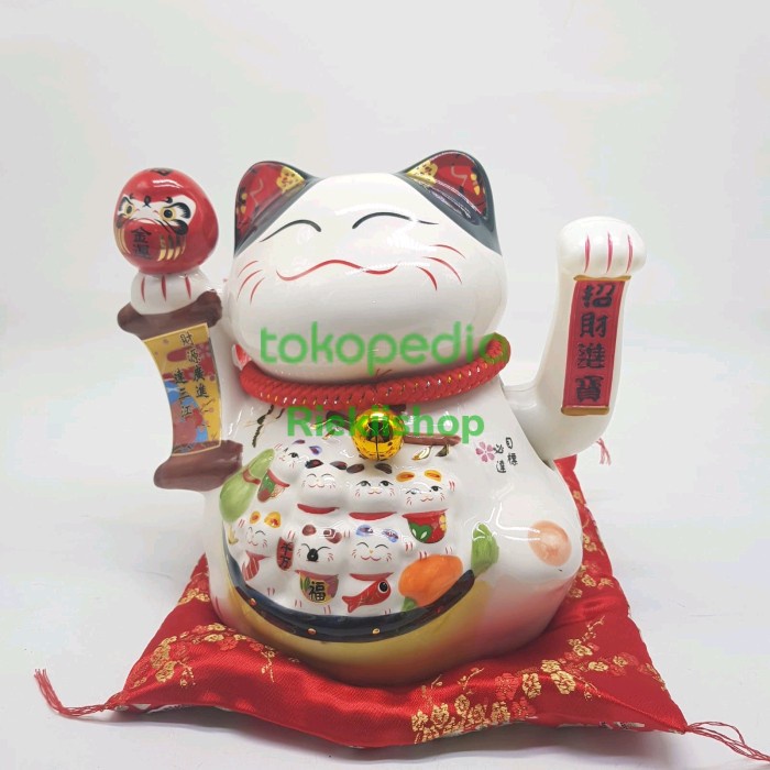 Jual [Original] Patung Maneki Neko Kucing Hoki Rejeki Sw428 Diskon ...