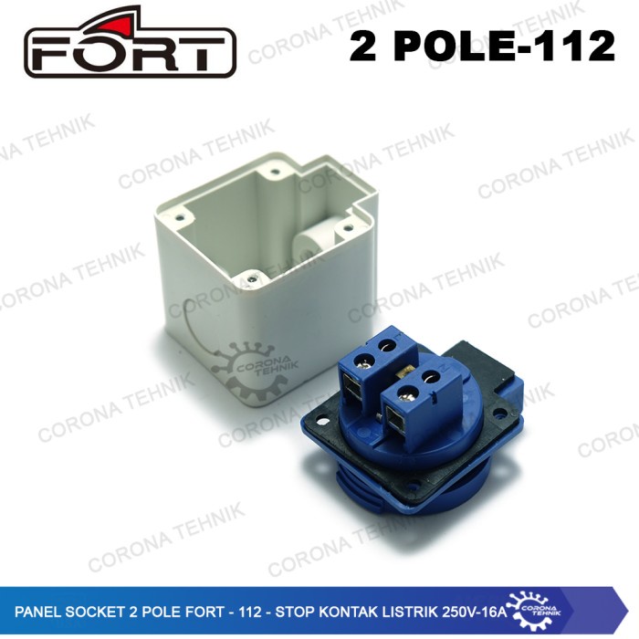 Jual Panel Socket 2 Pole FORT - 112 - Stop Kontak Listrik 250V - 16A star | Shopee Indonesia