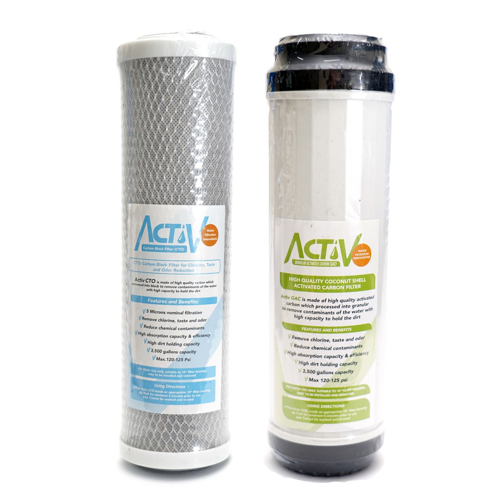 Jual Paket Sparepart Cartridge Filter Air 2 Carbon - GAC + CTO | Shopee ...