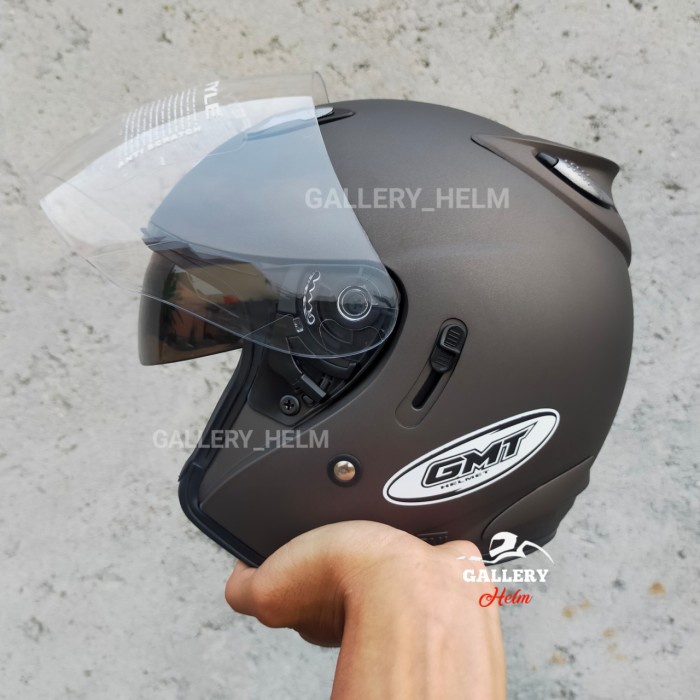 Jual HELM GMT GOLD NMAX DOFF MODEL HELM HALF FACE DOUBLE VISOR | Shopee ...