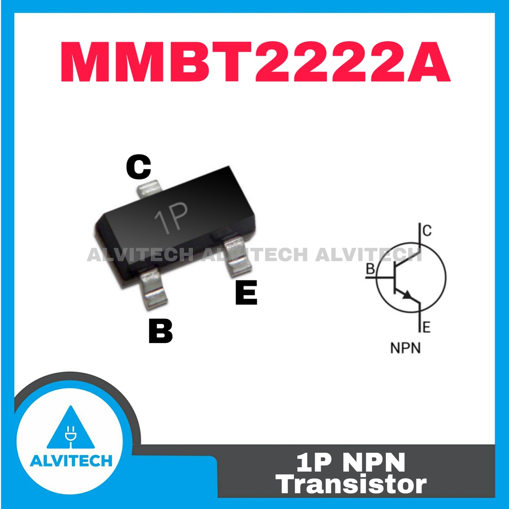 Jual Transistor SMD 1P MMBT2222A NPN 40V 600mA SOT-23, | Shopee Indonesia