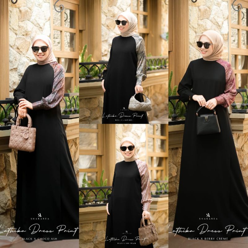 Jual LATHIKA DRESS PRINT BY SHARAREA | Shopee Indonesia