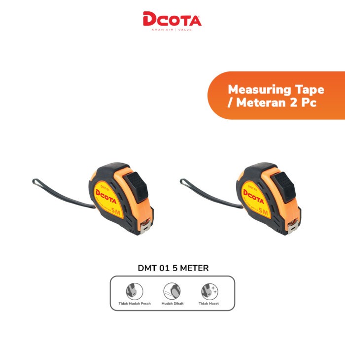 Jual Dcota Measuring Tape / Meteran DMT 01 5 METER - 2 Pcs | Shopee Indonesia