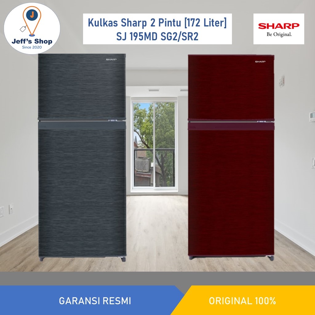 Jual Sharp Kulkas 2 Pintu [172 Liter] SJ 195MD SG2/SR2 | Shopee Indonesia