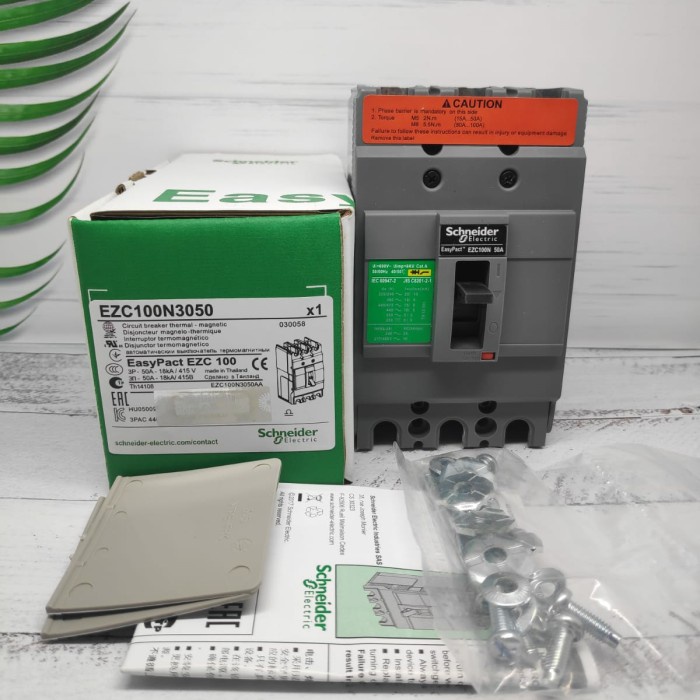 Jual SCHNEIDER MCCB 18KA EZC100N 3P 50A EZC100N3050 ORIGINAL | Shopee Indonesia
