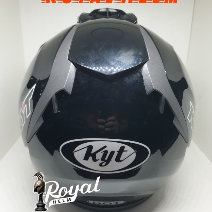 Jual Helm Kyt Venom Rr Black Glossy Solid Half Face Visor Hitam Halface ...