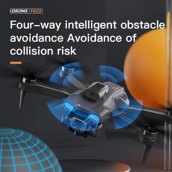 Jual mini drone brushless dual camera 4K F823 optical flow obstacle ...