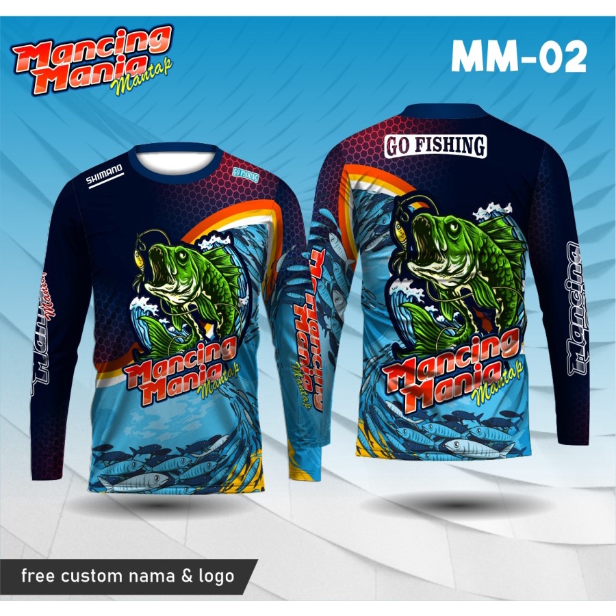 Jual Jersey mancing mania baju fishing kaos pancing lengan panjang ...