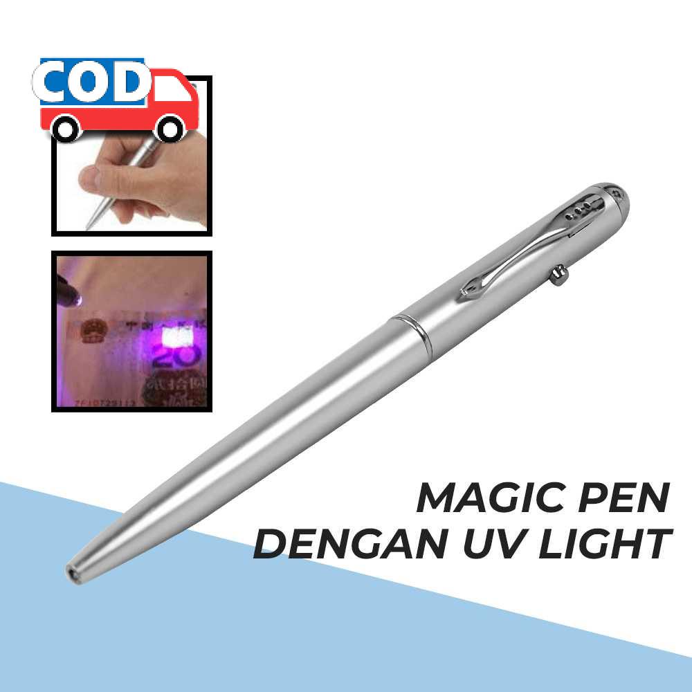 Jual Pulpen Tinta Tidak Terlihat Bolpoin UV Light Detektor Uang Palsu ...