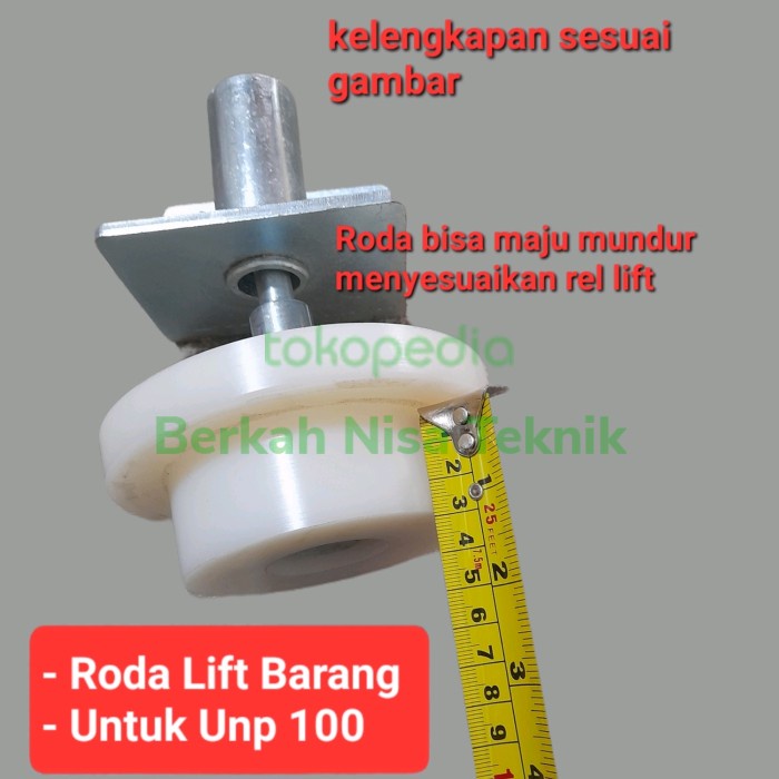 Jual Mitsell Roda Lift Barang Unp 100 Bahan Nylon Batangan / Roda Nylon ...