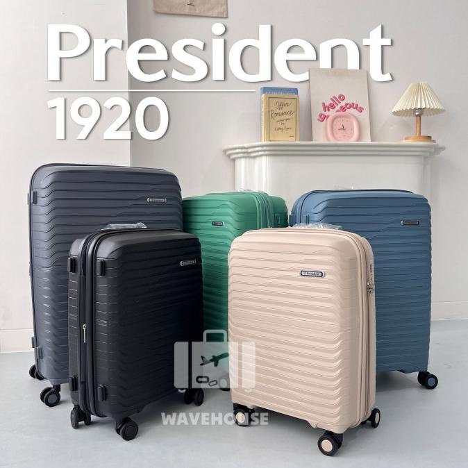 Jual koper president 1920 20 inch 24 inch tsa lock double zipper ...