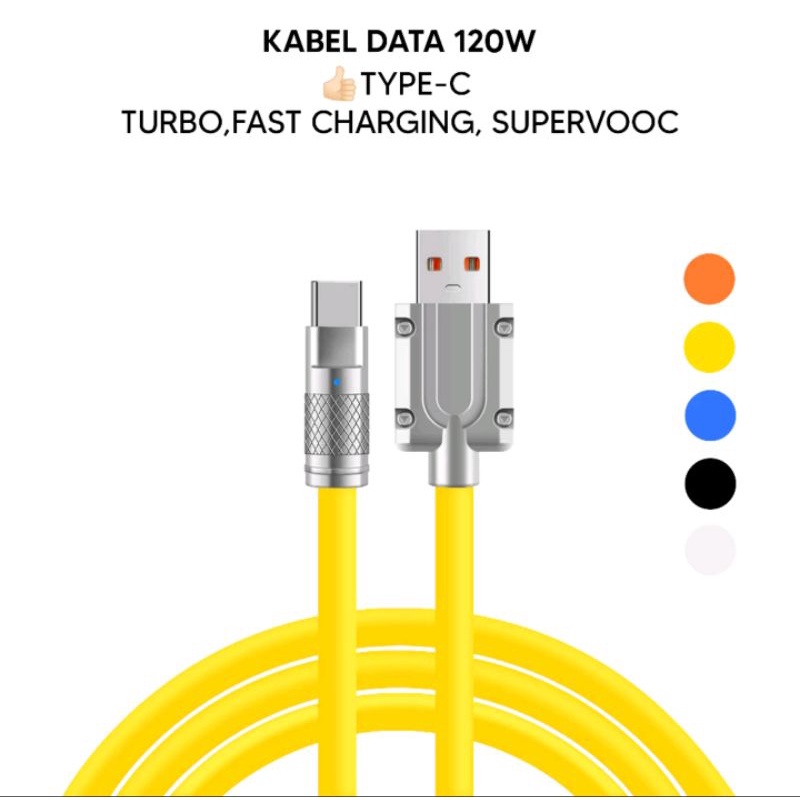 Jual KABEL DATA 6A USB TO TYPE C 120W / 120 WATT SUPER FAST CHARGING ...