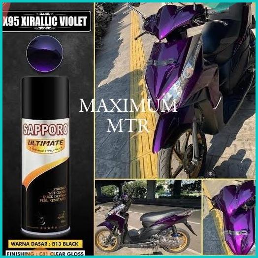 Jual CAT SEMPROT SAPPORO ULTIMATE - X95 XIRALLIC VIOLET - TAHAN BENSIN 20J | Shopee Indonesia