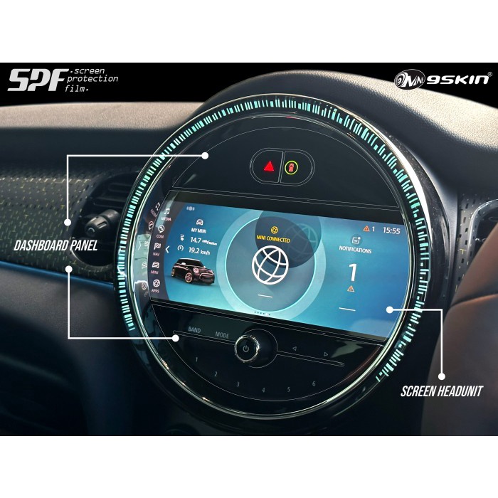 Jual Asli 9Skin Ppf Spf Screen Head Unit Audio Mini Cooper S Electric ...