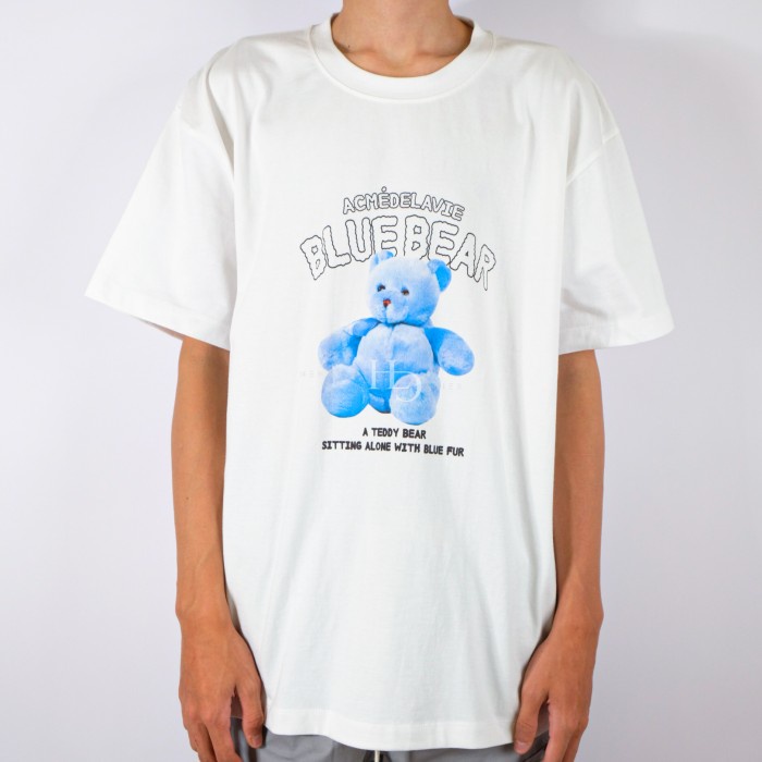 Jual ADLV Blue Teddy Bear Tee White 100% Original | Shopee Indonesia