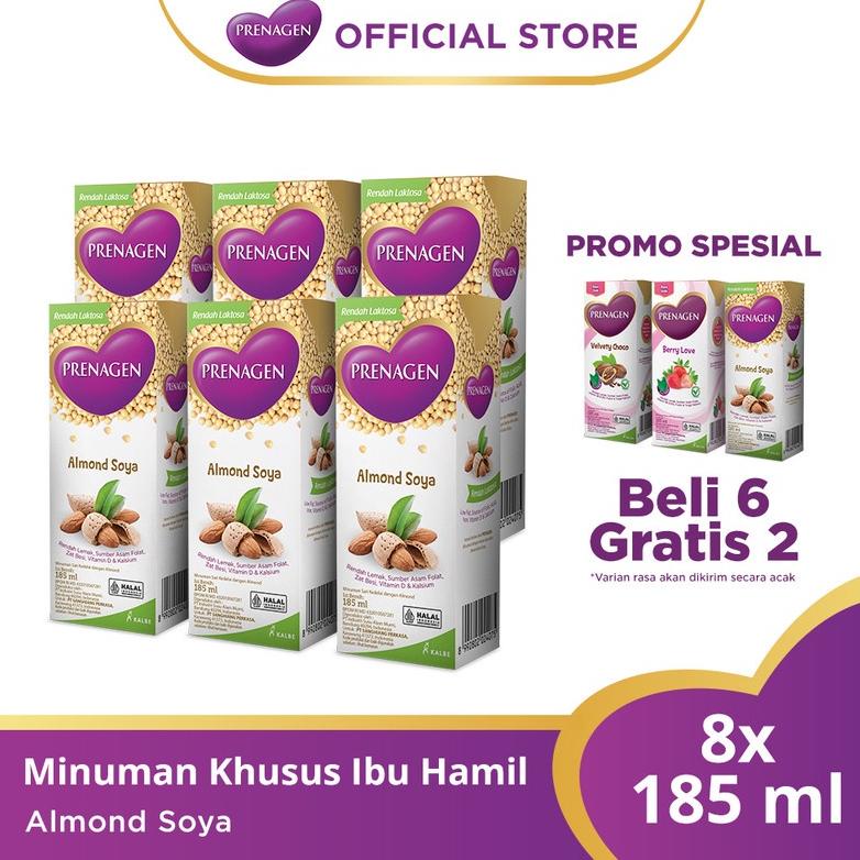 Jual Nlm74 Buy 6 Prenagen Mom Uht Almonsoy 185 Ml Get 2 Free Prenagen ...