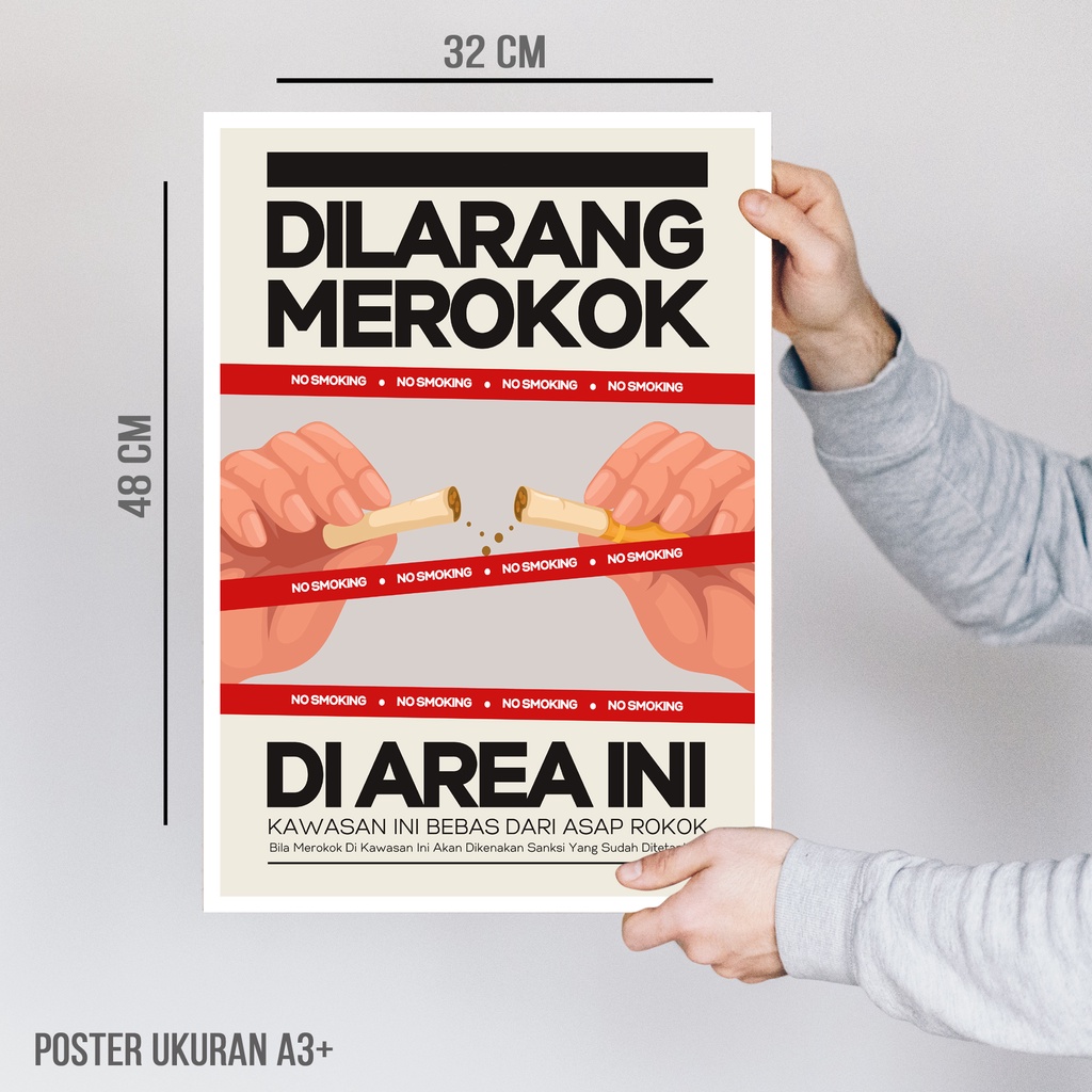 Jual Poster Dilarang merokok di area ini - Ukuran A3plus | Shopee Indonesia