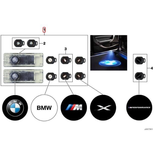 Jual Original BMW F26 G02 X4 E70 F15 G05 X5 LED Door Projector ...