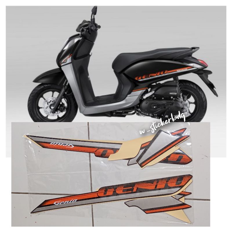 Jual Striping Lis Stiker Honda Genio CBS 2024 Silver Hitam | Shopee ...