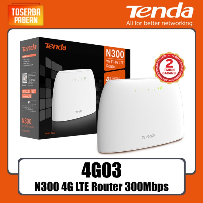 Jual Tenda 4G03 Modem Router 4G Sim Card 3G LTE N300 Modem Wifi UNLOCK ...