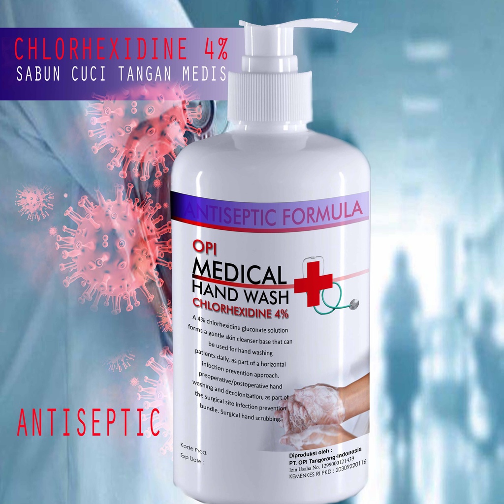 Jual Sabun Cuci tangan 1 Liter Medical hand soap Chlorhexidine Gluconate 4% EPS24 TK2 23 RS408 ...
